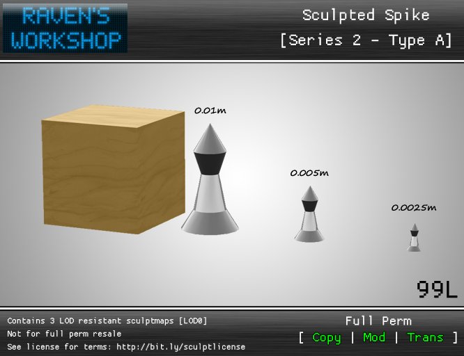 Second Life Marketplace - [RW] Sculpted Spike [Series 2 - Type A ...